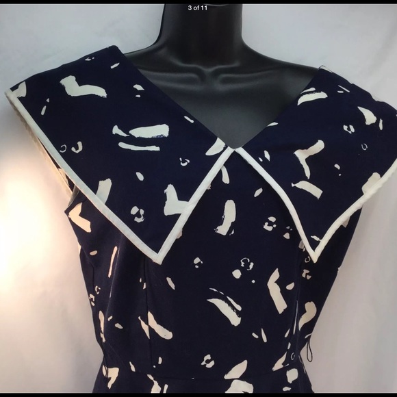 Howard Wolf | Dresses | Howard Wolf Dress V Neck Sleeveless Peplum Navy ...